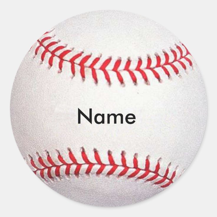Custom Name Baseball Stickers | Zazzle