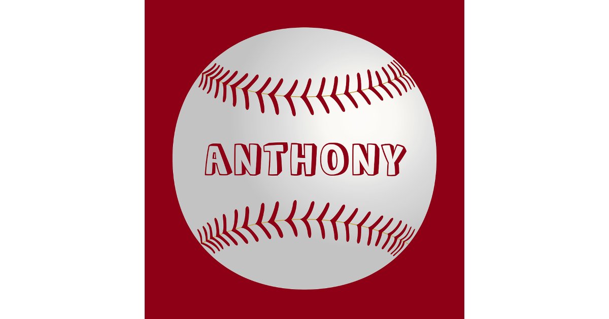 Custom Name Baseball Wall Decal | Zazzle
