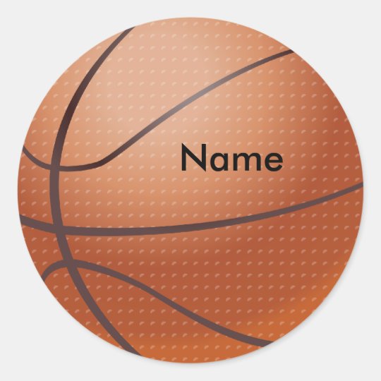 Custom Name Basketball Stickers | Zazzle.com