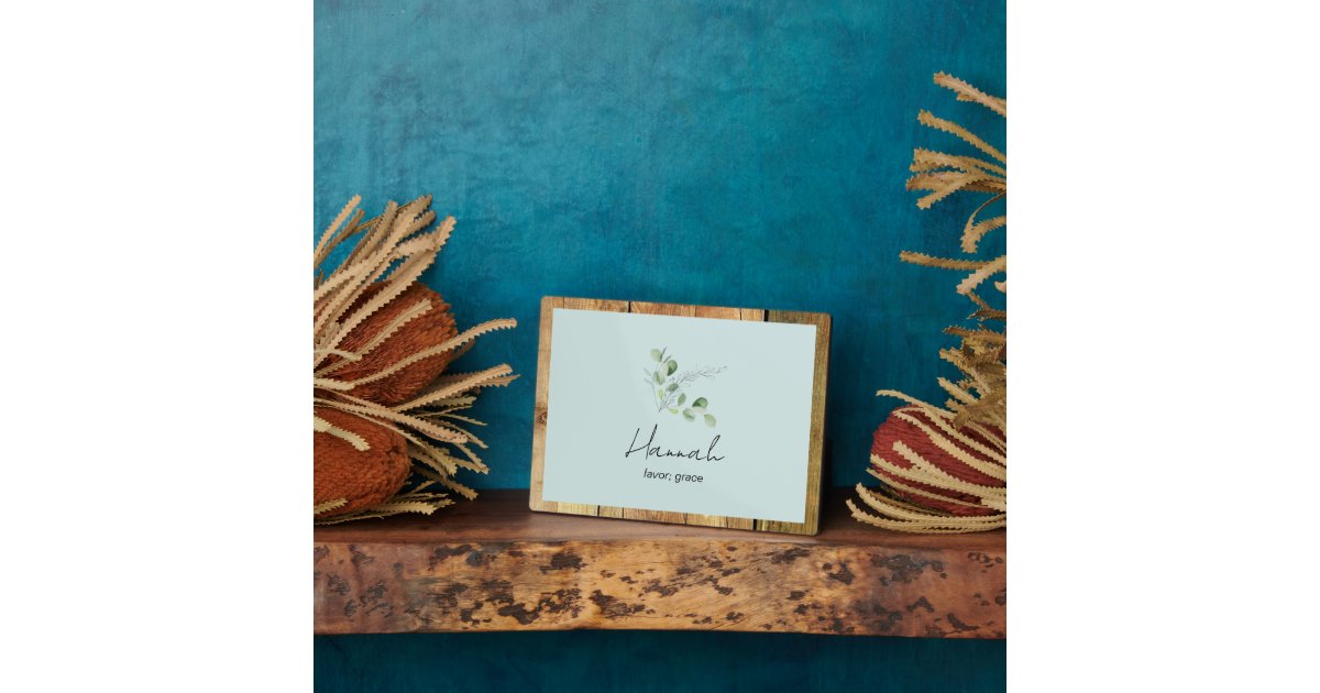 Custom Name Biblical Meaning II Plaque | Zazzle