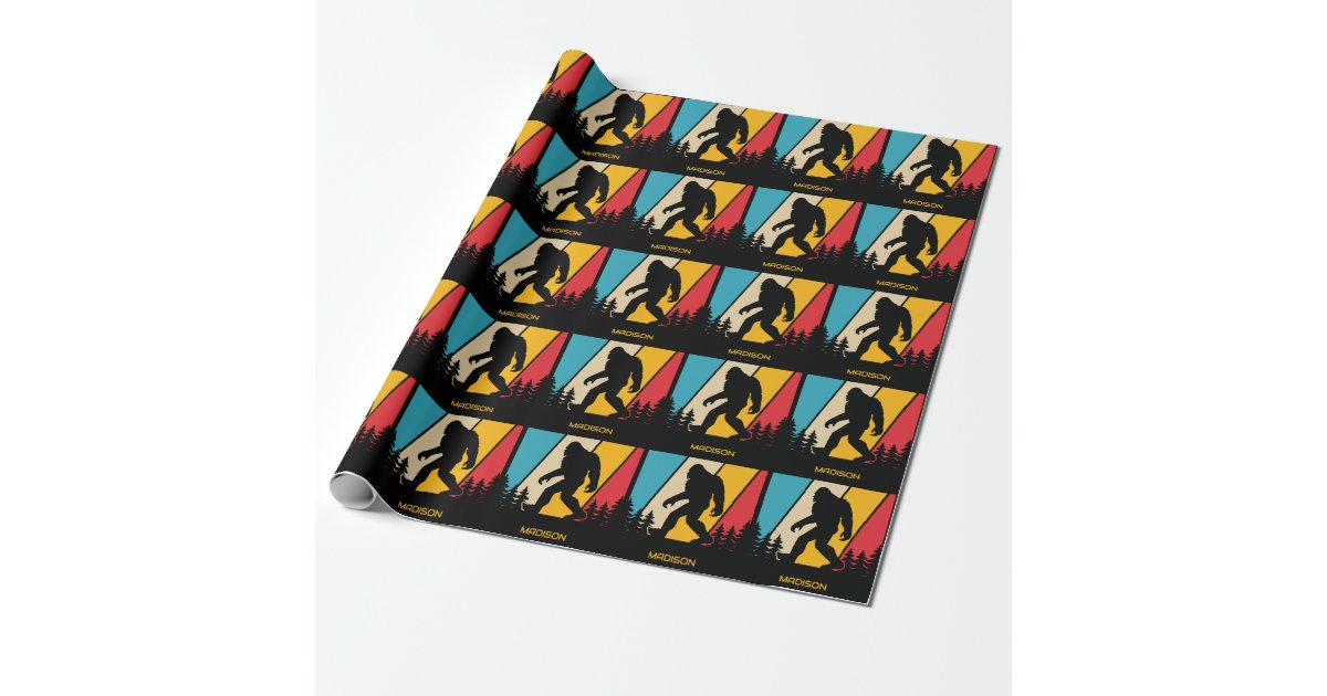 Custom Name Bigfoot Wrapping Paper | Zazzle