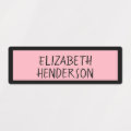 Custom Name Black and Pink Kids' Labels | Zazzle
