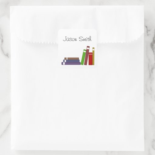 Custom Name Book ID Sticker | Zazzle