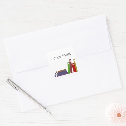 Custom Name Book ID Sticker | Zazzle