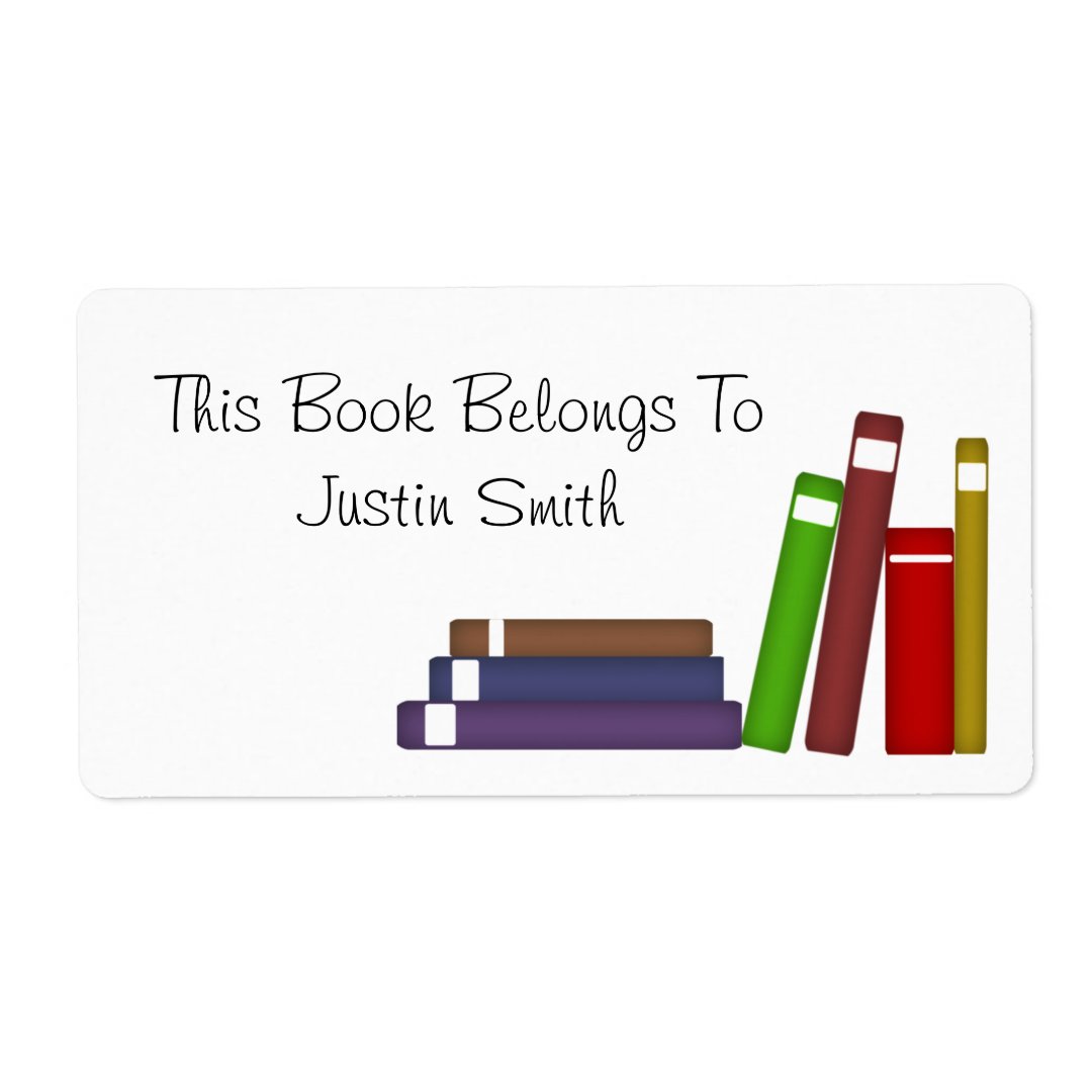 Custom Name Book Label | Zazzle