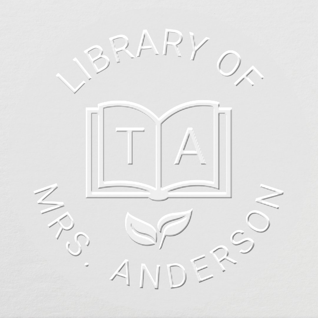 Custom Name Book Monogram From The Library Of Embosser | Zazzle