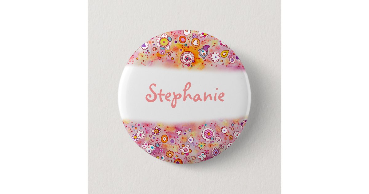 Custom Name Button | Zazzle