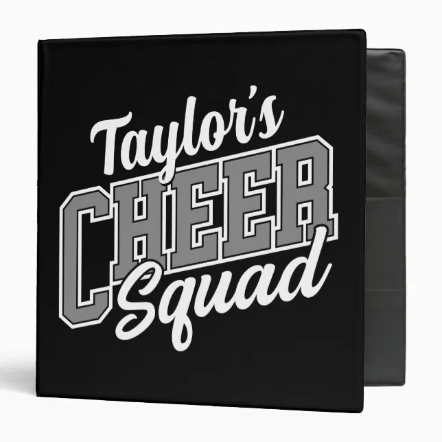 Custom NAME Cheerleader School Varsity Cheer Squad 3 Ring Binder | Zazzle