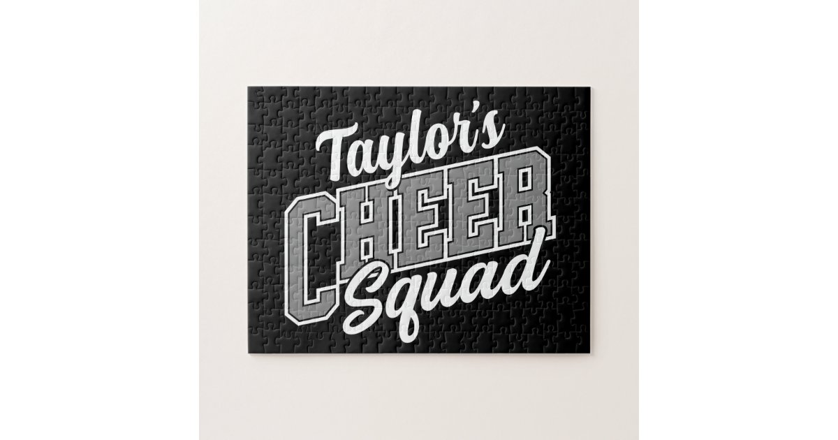 Custom NAME Cheerleader School Varsity Cheer Squad Jigsaw Puzzle | Zazzle