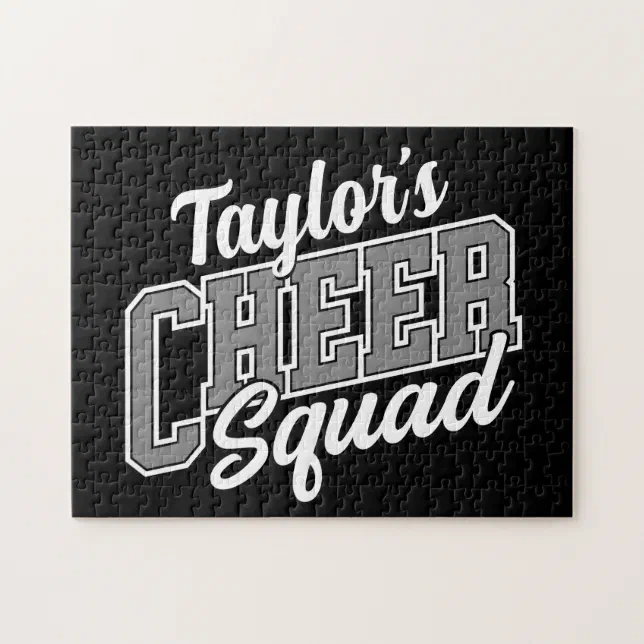 Custom NAME Cheerleader School Varsity Cheer Squad Jigsaw Puzzle | Zazzle