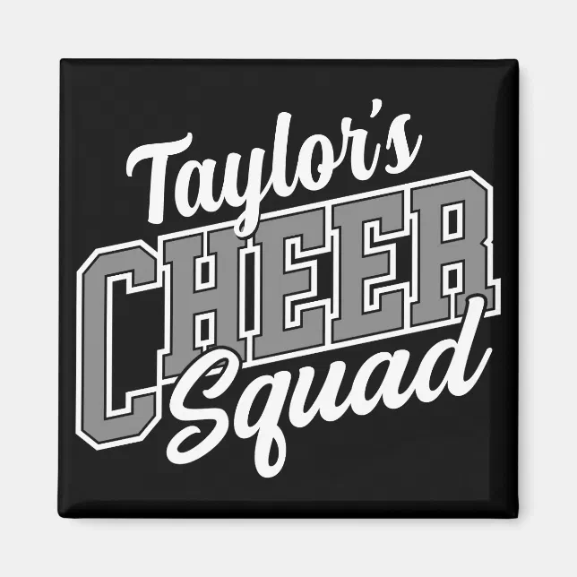 Custom NAME Cheerleader School Varsity Cheer Squad Magnet | Zazzle