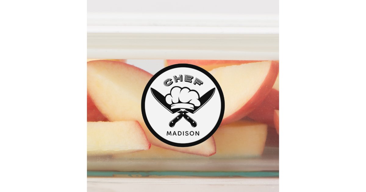Custom name Chef Logo Labels | Zazzle