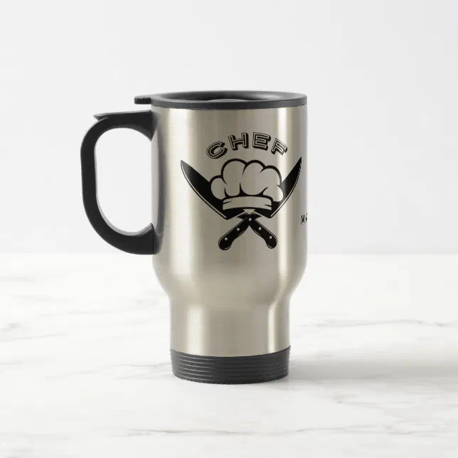 Custom name Chef Logo mugs | Zazzle