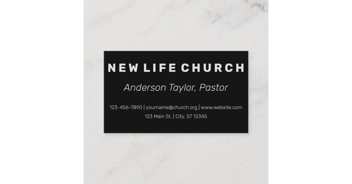 Custom Name Church Religious Business Card | Zazzle