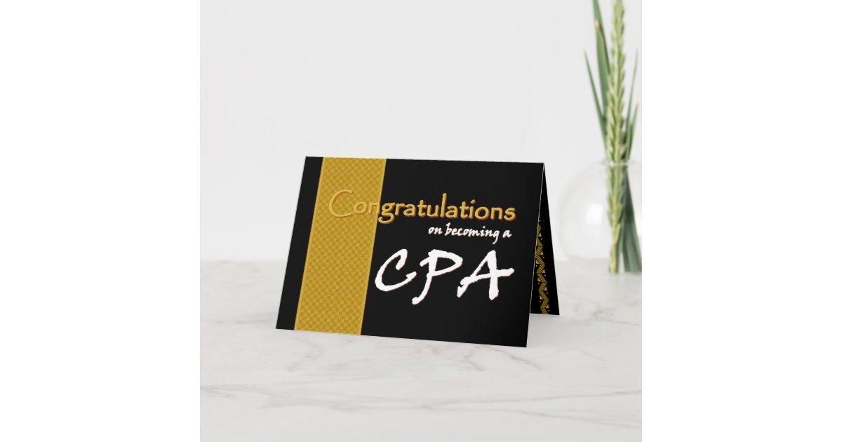 CUSTOM NAME Congratulations - CPA Card | Zazzle