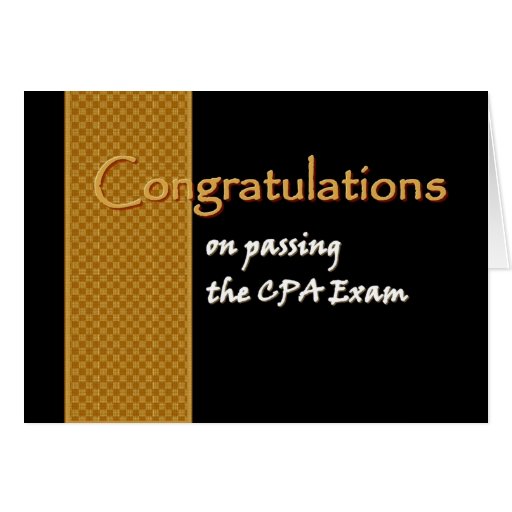 CUSTOM NAME Congratulations - CPA Exam Greeting Card | Zazzle