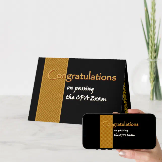CUSTOM NAME Congratulations - CPA Exam Card | Zazzle