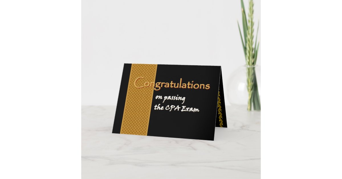 CUSTOM NAME Congratulations - CPA Exam Card | Zazzle
