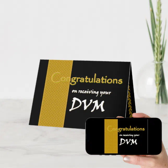 CUSTOM NAME Congratulations - DVM Card | Zazzle