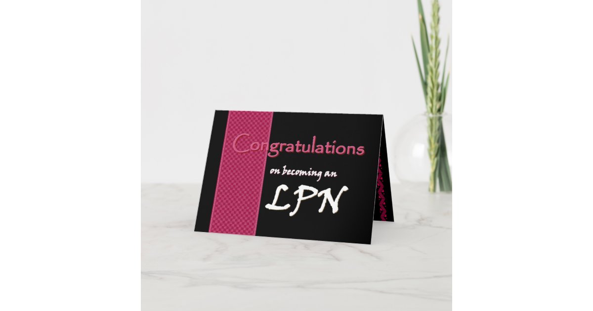 CUSTOM NAME Congratulations - LPN Card | Zazzle