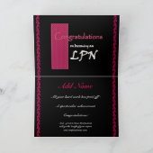 CUSTOM NAME Congratulations - LPN Card | Zazzle
