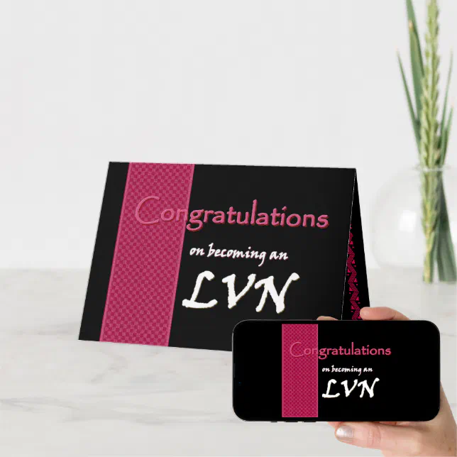 CUSTOM NAME Congratulations - LVN Card | Zazzle
