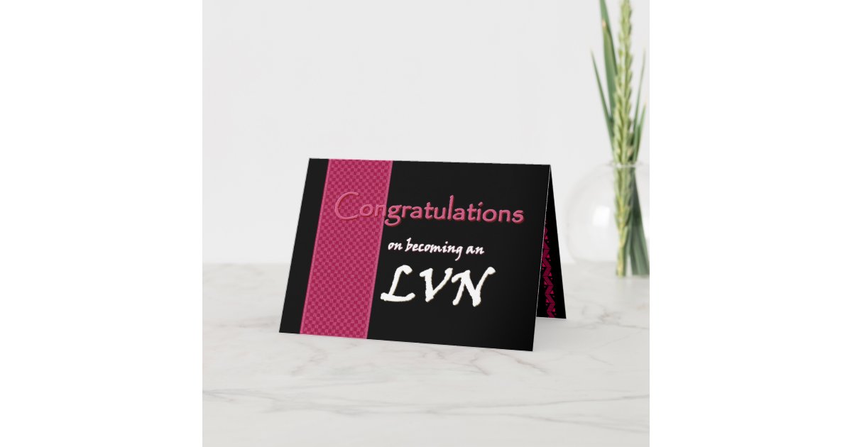 CUSTOM NAME Congratulations - LVN Card | Zazzle