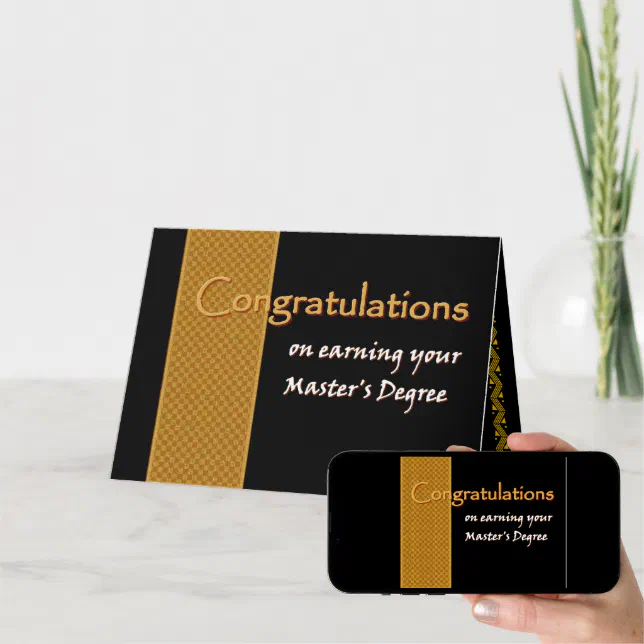CUSTOM NAME Congratulations - Master's Degree Card | Zazzle