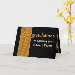 CUSTOM NAME Congratulations - Master's Degree Card | Zazzle