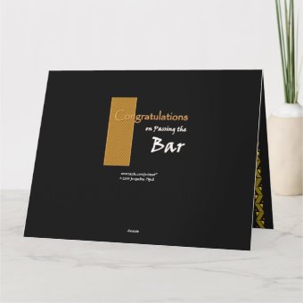 CUSTOM NAME Congratulations Passing Bar Exam A01 Card | Zazzle