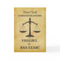 Custom Name Congratulations Passing Bar Exam Card | Zazzle