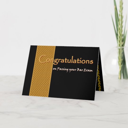 CUSTOM NAME Congratulations - Passing Bar Exam Card | Zazzle.com
