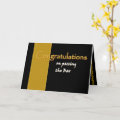 CUSTOM NAME Congratulations -Passing the Bar Card | Zazzle
