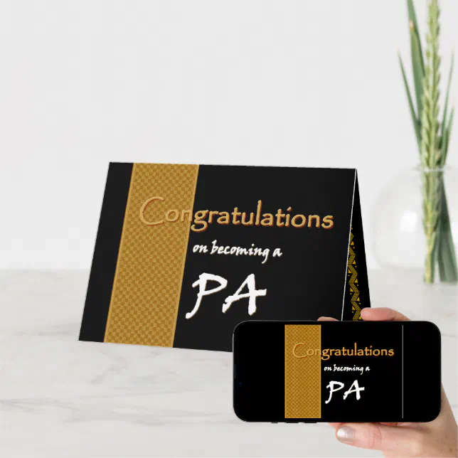 CUSTOM NAME Congratulations Physician's Assistant Card | Zazzle