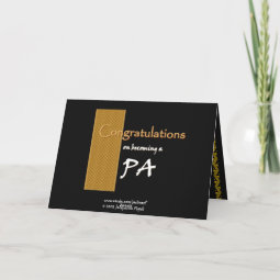 CUSTOM NAME Congratulations Physician's Assistant Card | Zazzle