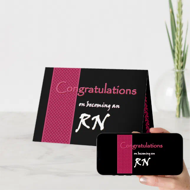 CUSTOM NAME Congratulations - RN Card | Zazzle