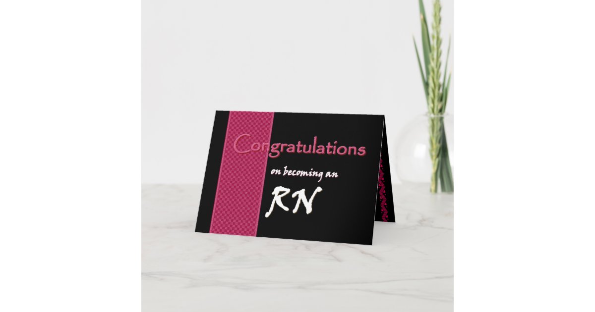 CUSTOM NAME Congratulations - RN Card | Zazzle