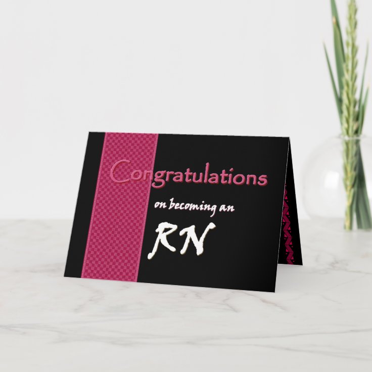 CUSTOM NAME Congratulations - RN Card | Zazzle