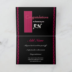 CUSTOM NAME Congratulations - RN Card | Zazzle