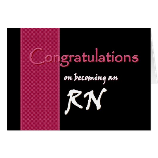 CUSTOM NAME Congratulations - RN Card | Zazzle.com