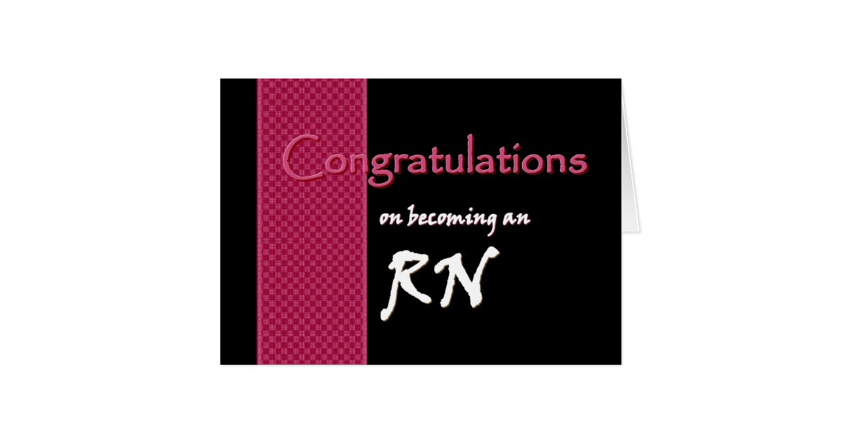 CUSTOM NAME Congratulations - RN Card | Zazzle.com