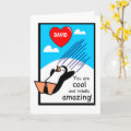 Custom Name Cool Valentine Penguin Card | Zazzle