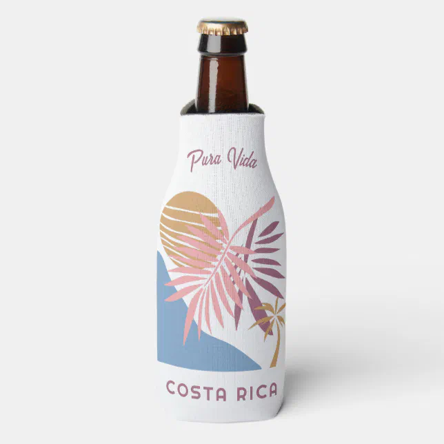 Custom Name Costa Rica Motto Pura Vida Bottle Cooler | Zazzle