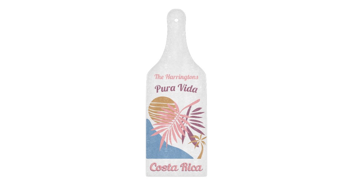 Custom Name Costa Rica Motto Pura Vida Cutting Board | Zazzle