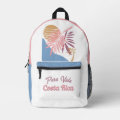 Custom Name Costa Rica Motto Pura Vida Printed Backpack | Zazzle