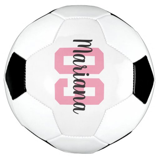 Custom Name Create Your Own Girl Pink Personalized Soccer Ball | Zazzle