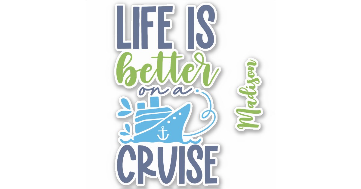 Custom Name Cruise Sticker | Zazzle