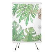 Custom Name Cute Sloth Tripod Lamp | Zazzle