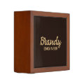 Custom name dark brown desk organizer | Zazzle