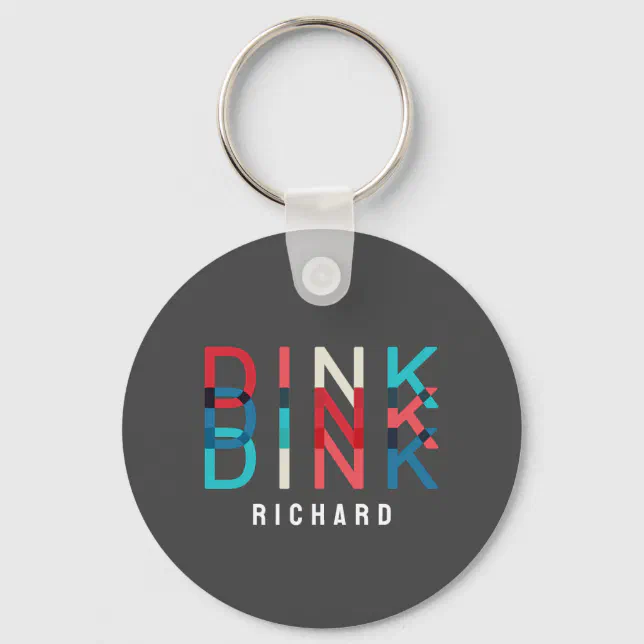 Custom Name Dink Personalized Pickleball Game Team Keychain | Zazzle